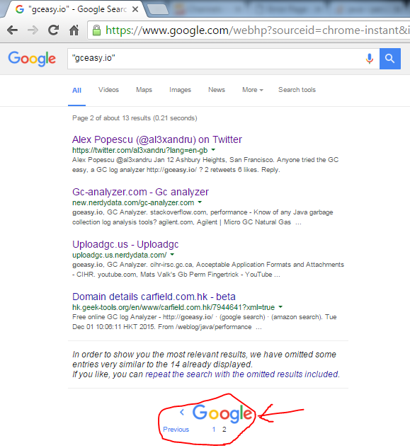 May be bug in Google Search? – tier1app